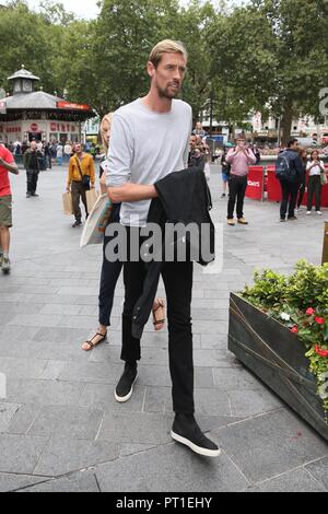 Peter Crouch seen leaving Global studios after covering Radio X for ...