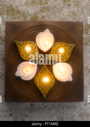 STILL LIFE OF DIWALI LAMPS IN SHAPE OF Stock Photo - Alamy