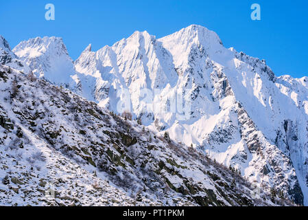 Winter season in Adamè Valley, Adamello park, Brescia province ...