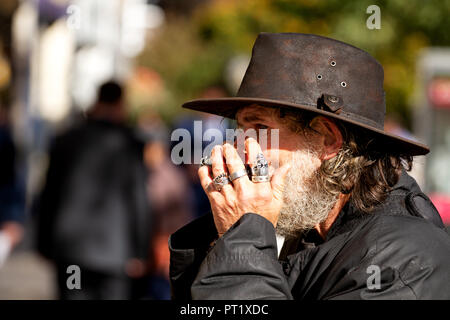 "Fast Eddie" Lafferty is the harmonica playing busker and well known ...