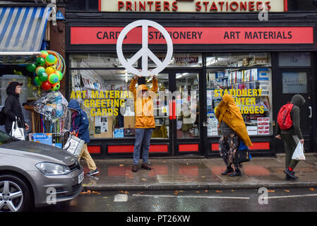 3 Blackstock Road, London, UK. 6th October 2018. People commemorate ...