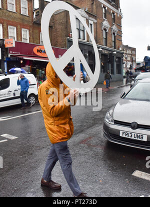 3 Blackstock Road, London, UK. 6th October 2018. People commemorate ...