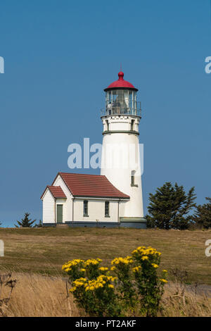 Cape Blanco state park lighthouse on the Pacific coast. Oldest ...