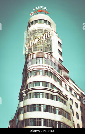 The Cine Capitol - House on the Gran Via, Madrid, Spain, urban ...