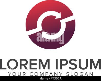 Rotate sphere logo concept design. Symbol graphic template element ...