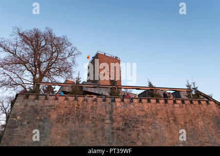 Germany, Baden-Württemberg, Karlsruhe, lookout tower on Turmberg Hill ...