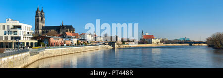 Panorama of the city of Magdeburg Stock Photo - Alamy