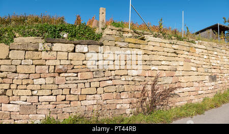 Germany, Baden-Württemberg, Kraichgau, Sulzfeld, view from the tower of ...