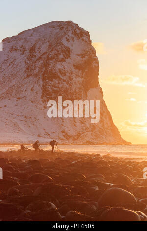 Unstad Beach in the Lofoten Islands in Norway Stock Photo - Alamy