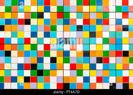 ceramic glass colorful tiles mosaic circle composition pattern Stock ...