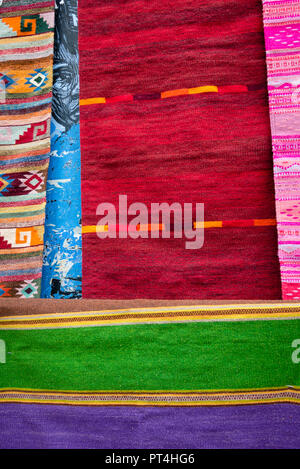 Traditional hand woven rugs, Oaxaca City, Oaxaca, Mexico, North America ...
