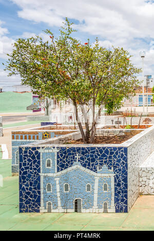 Cabaceiras, Paraíba, Brazil - February, 2018: town square view at ...