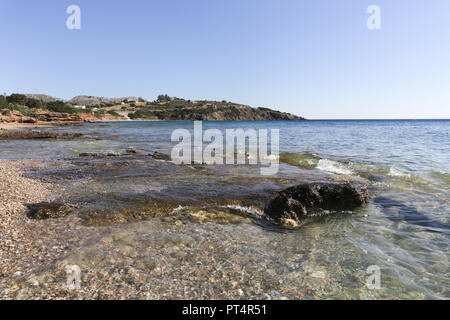 The scenic view of Timari Beach in Greece Stock Photo - Alamy