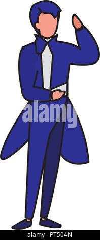 symphony orchestra director icon over white background, colorful design ...