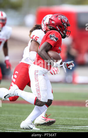 October 6, 2018: UNLV Rebels wide receiver Brandon Presley (80) makes a ...