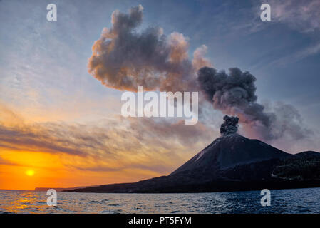 The Krakatoa (kra-kuh-tow-uh) island is situated in the Sunda Strait ...