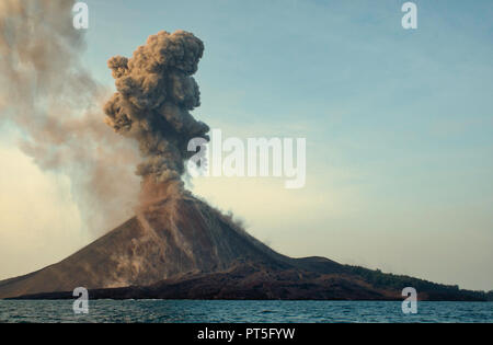 As the peaks of the Krakatoa blasted itself out of existence, a small ...