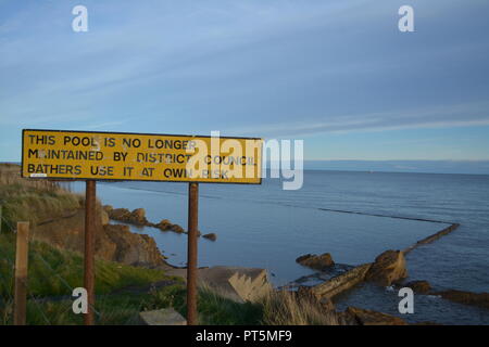 St Monans Tidal Swimming Pool at Nightfall on a Calm Summer's Evening ...