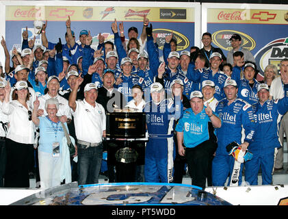 Ryan Newman celebrates winning the 50th annual NASCAR Daytona 500 at ...