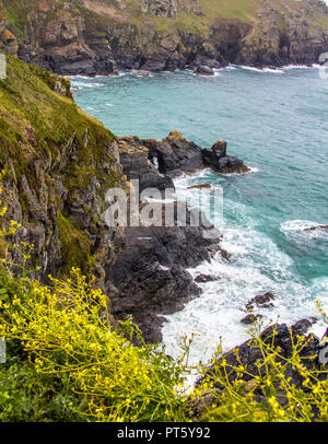 Rugged coastal views in rough windy weather Stock Photo - Alamy