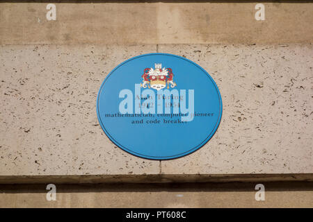 Alan Turing Blue Plaque Cambridge England UK Stock Photo - Alamy