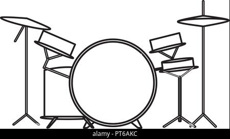 battery instrument musical icon Stock Vector Image & Art - Alamy