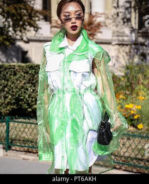 PARIS, France- September 26 2018: Thora Valdimars on the street during ...