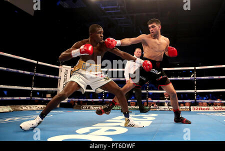 Jack Catterall (right) in action against Ekow Essuman at the Tottenham ...