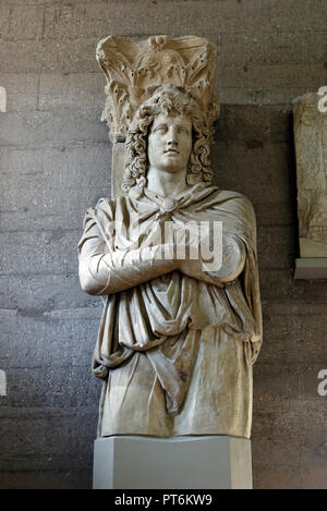 Colossal statue of Phrygian Captives in the museum, Ancient Corinth ...