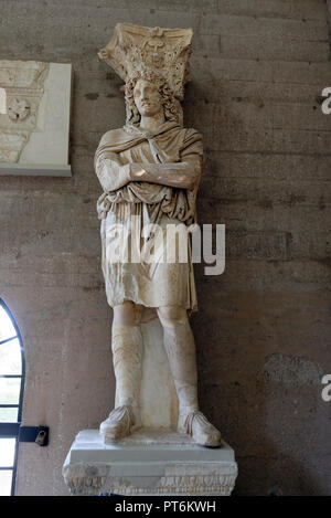 Colossal statue of Phrygian Captives in the museum, Ancient Corinth ...