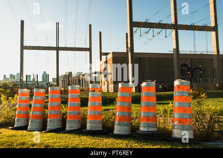 Montreal orange traffic cone, Montreal, Canada Stock Photo - Alamy