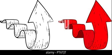 UP hand drawn arrow. Sketch icon Stock Vector Image & Art - Alamy