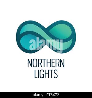 Vector illustration of northern lights background design template Stock ...