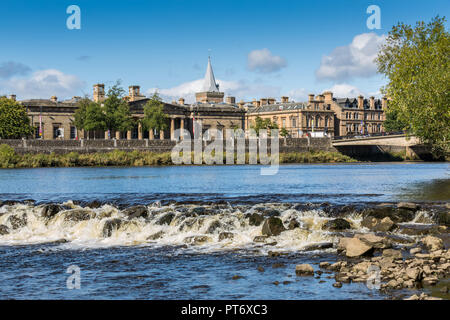 The River Tay running through the city of Perth in Scotland, UK Stock ...
