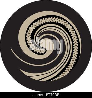 Koru. Maori symbol is a spiral shape based on silver fern frond Stock ...