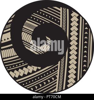 Koru. Maori symbol is a spiral shape based on silver fern frond Stock ...
