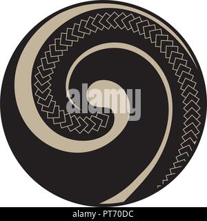 Koru. Maori symbol is a spiral shape based on silver fern frond Stock Vector Image & Art - Alamy