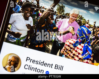 Kiev, Ukraine. 7th Oct, 2018. Cover photo President Bill Clinton of ...