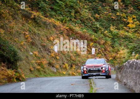 Llandudno, UK. 7th Oct, 2018. WRC Dayinsure Wales Rally GB, day 4 ...