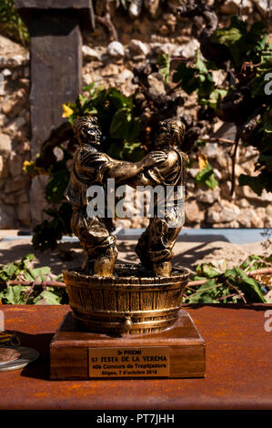 Sitges, Spain. 07th Oct, 2018. 40th Grape Stomping Competition is one ...