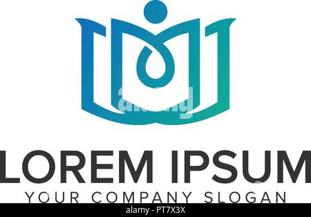 An open book. Template for social logo, logo and stickers. Vector ...