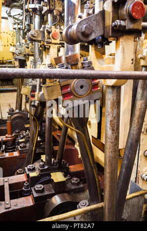 Engine Room detail of the steam powered SS Master tugboat Stock Photo ...