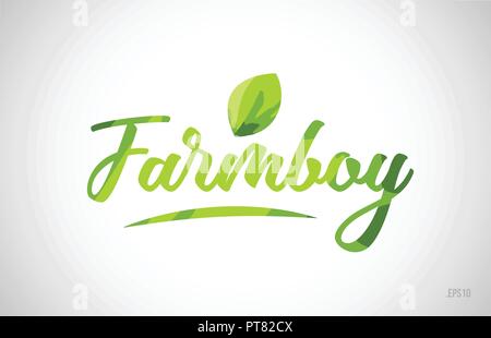 Farmboy vector logo or icon, green background farmboy logo Stock Vector ...