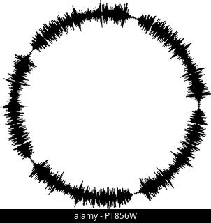Circle music soundwave. Circular equalizer. Round audio spectrum ...
