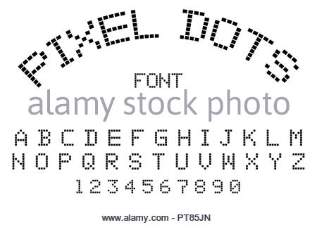 Pixel font Stock Vector Art & Illustration, Vector Image: 84584615 - Alamy
