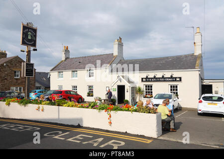 The Jolly Fisherman pub and restaurant in Craster, Northumberland, UK ...