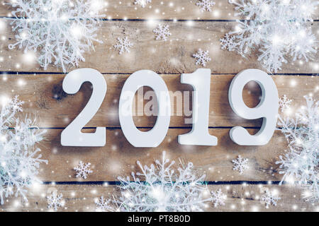 2019, vintage numbers on grunge textured colorful background Stock ...