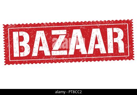 Bazaar sign or stamp on white background, vector illustration Stock ...
