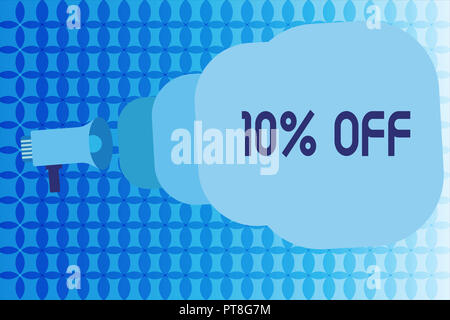 Word writing text 10 Off. Business concept for Discount of ten percent ...