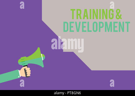 Text sign showing TrainingandDevelopment. Conceptual photo Organize ...